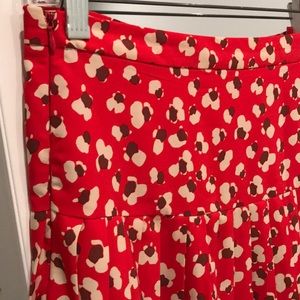 French Connection | Skirts | French Connection Red Floral Pleated Skirt ...